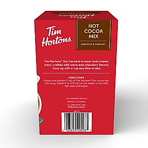 Tim Hortons Hot Cocoa Mix Packets, Smooth & Creamy, 8 Count