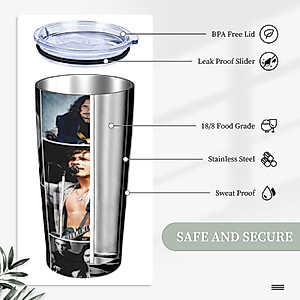 XULVYOU Chris Music Cornell Insulated Tumblers with Lid and Straws 20oz Stainless Steel Vacuum Travel Coffee Mugs Tea Cups
