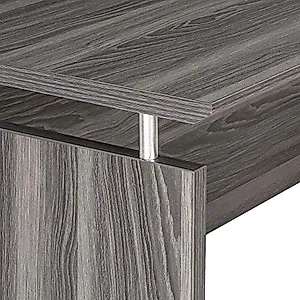 Safco Products Medina Modern Office Executive Credenza Desk, 72", Gray Steel