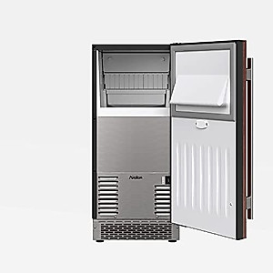 Avallon AIMG151GSSIRH 15 Inch Wide 26 Lbs. Built-in/Free Standing Ice Maker with 56 Lbs. Daily Ice Production and Wash Mode