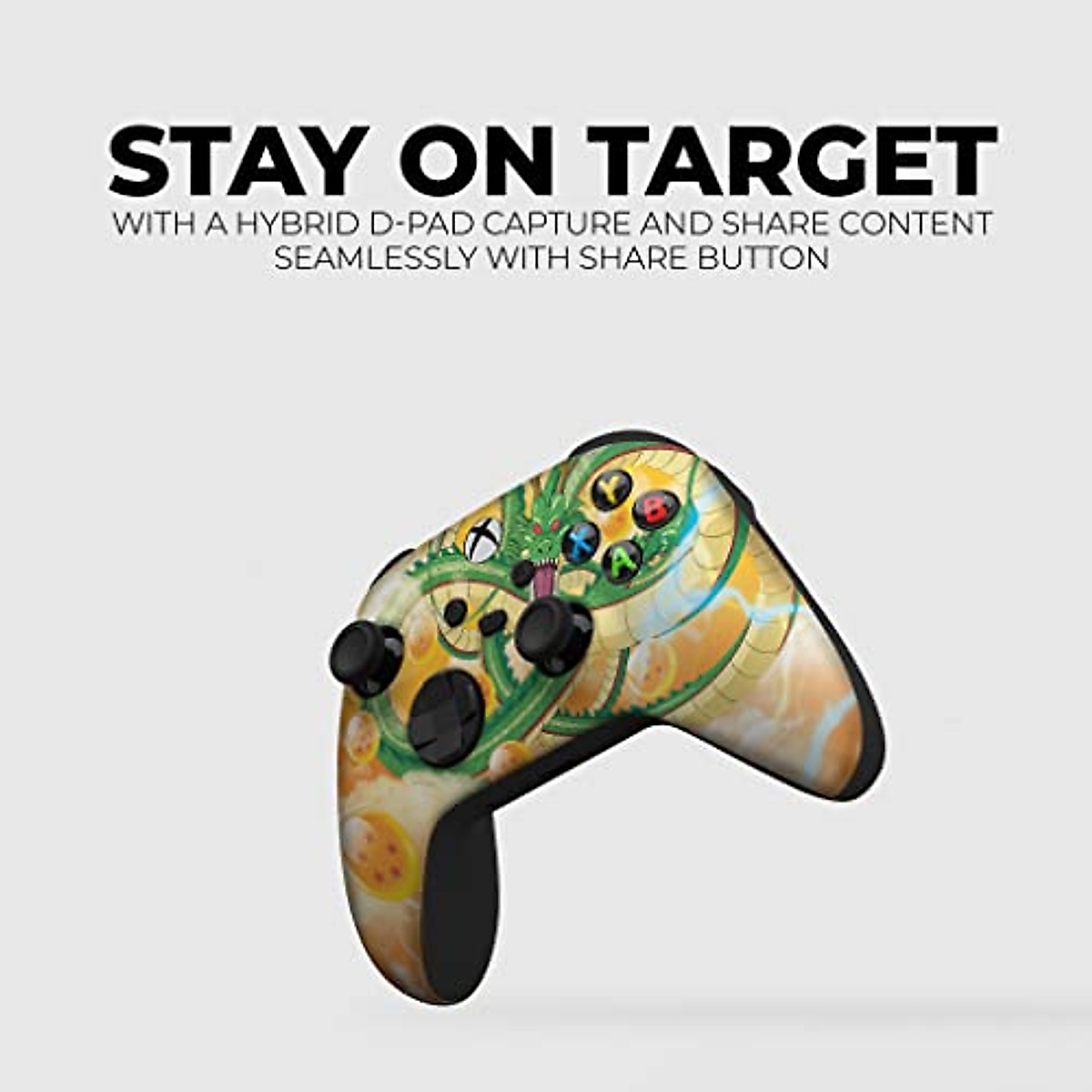 DreamController Shenron Draggonballz Custom X-box Controller Wireless compatible with X-box One/X-box Series X/S Proudly Customized in USA with Permanent HYDRO-DIP Printing (NOT JUST A SKIN)