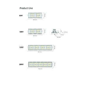 200W Linear High Bay LED Light with PIR Sensor
