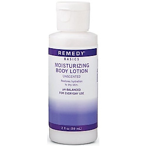 Medline Remedy Essentials Moisturizing Body Lotion, Unscented, 2 oz