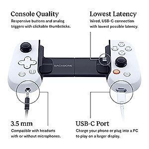 BACKBONE One Mobile Gaming Controller for Android [PlayStation Edition] - Turn Your Phone into a Gaming Console - Play PlayStation, Xbox, Fortnite, Call of Duty, Minecraft, Roblox & More
