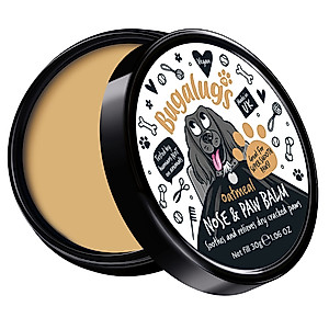 Bugalugs Dog Paw Pad Balm & Dog Nose Balm 30 g (1.06 oz) - Moisturizing Dog Paw Balm That Creates an Invisible Barrier That Protects and Heals Dry Cracked Paws - All-Natural Dog Paw Balm with Oatmeal
