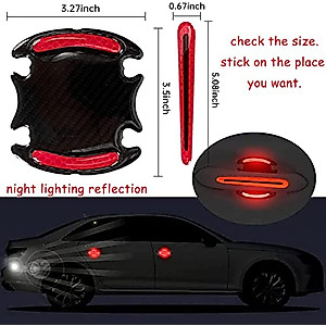 Car Door Handle Protector Handle Cup Protector Stickers and Decals for Cars Scratch Protector Exterior Car Accessories Red