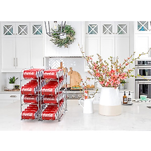 Simple Houseware Front Loading Can Dispenser, 4 Pack, Chrome