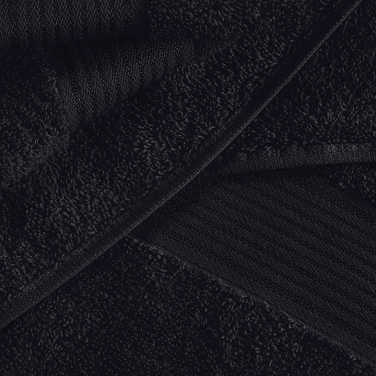 Elvana Home Ultra Soft 6 Pack Cotton Towel Set, Contains 2 Bath Towels 28x55 inch, 2 Hand Towels 16x24 inch & 2 Wash Coths 12x12 inch, Ideal for Everyday use, Compact & Lightweight - Black