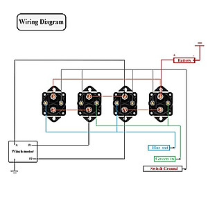 Holdia Winch Solenoid Relay Fit for Warn 12 Volt Heavy Duty 28396 15-487 440262 546-033 1231A WS487