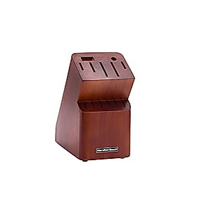 Hamilton Beach 14-Piece Kitchen Knife Cutlery Set, Aqua Blue Handles, Sharp Stainless Steel, Wood Block with Chef's, Santoku, Bread, Steak, Paring, Utility Knives, and Scissors