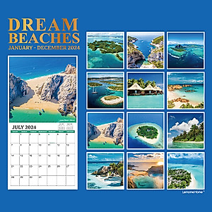 Wall Calendar 2024-2024 Wall Calendar, 12-Month Calendar 2024, Jan. 2024 -Dec. 2024, 12" x 24" (Open), 2024 Calendar with Unruled Blocks, Thick Paper- Sea Island