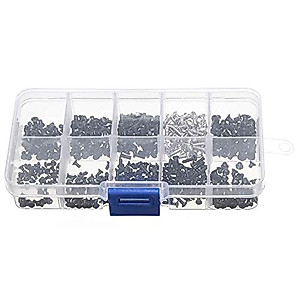 500Pcs for Laptop Notebook for Computer Screw Kit Set for IBM Hp Dell for Lenovo Samsung Sony Toshiba Gateway Acer - (Size: M2/ 3mm/ Black) SCRW-196916