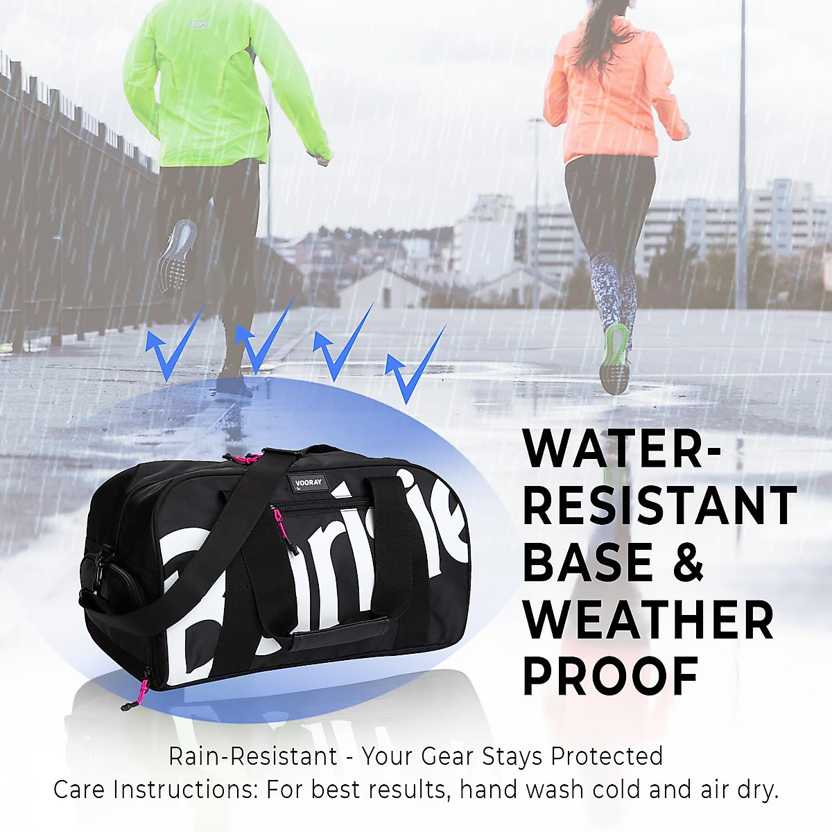 Vooray 23L Burner Gym Duffel Bag – Travel Bag for Women and Men, Sports Gym Bag with Shoe Compartment, Weekender Bag, Overnight Bag, Travel Tote Bags for Sports and Workout