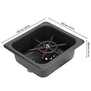 Cup Rinser,Matte Black Stainless Steel Automatic Cup Rinser Washer er for Hotel Bar Coffee Tea Shop Cup Rinsercup Rinser Er Washer Stainless Pitcher Rinser Steaming Pitcher Rinser