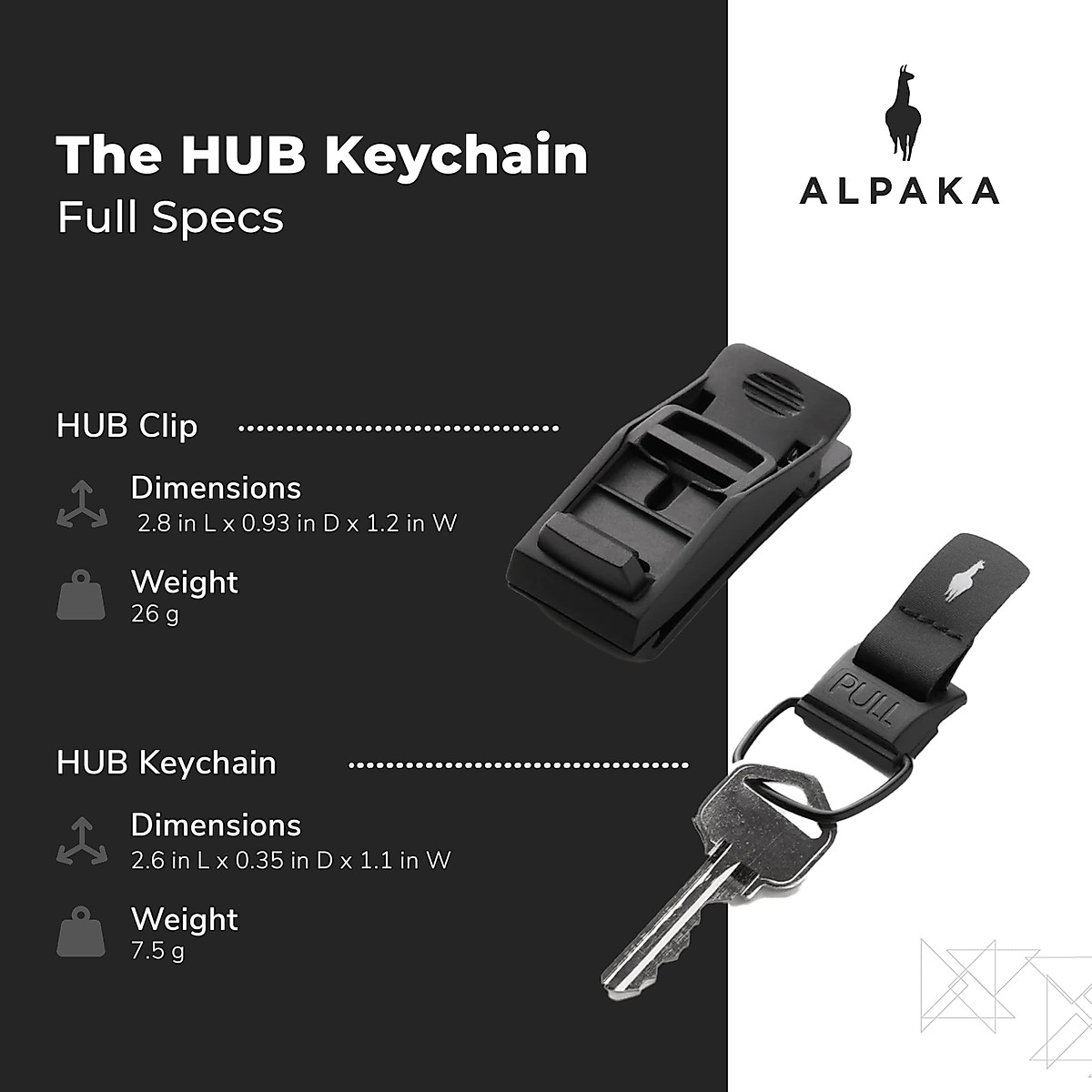 ALPAKA HUB Keychain | Quick Release Magnetic System | Secure and Functional Clip