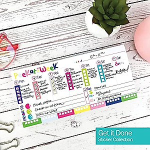 Best Planner Sticker Variety Bundle of 672 Stickers for Productivity, Priorities, Goal Setting, Checkboxes, Deadlines for Calendars and Daily Thankfulness & Gratitude Journals & Bullet