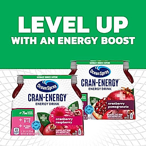 Ocean Spray® Cran-Energy™ Cranberry Pomegranate Juice Drinks, 10 Fl Oz Bottles, 6 Count (Pack of 1)