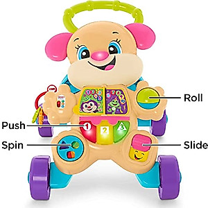 Fisher-Price Laugh & Learn Baby & Toddler Toy Smart Stages Learn With Sis Walker, Educational Music Lights And Activities