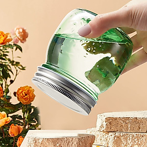 Tessco 12 Pieces 8 oz Colored Mason Jars with Lids Glass Regular Mouth Canning Jar Pint Mason Jars Not Allowed Dishwasher