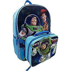 Fast Forward Kid's Licensed POP-OUT 16" Backpack With Lunch Box Combo Set (Toy Story)