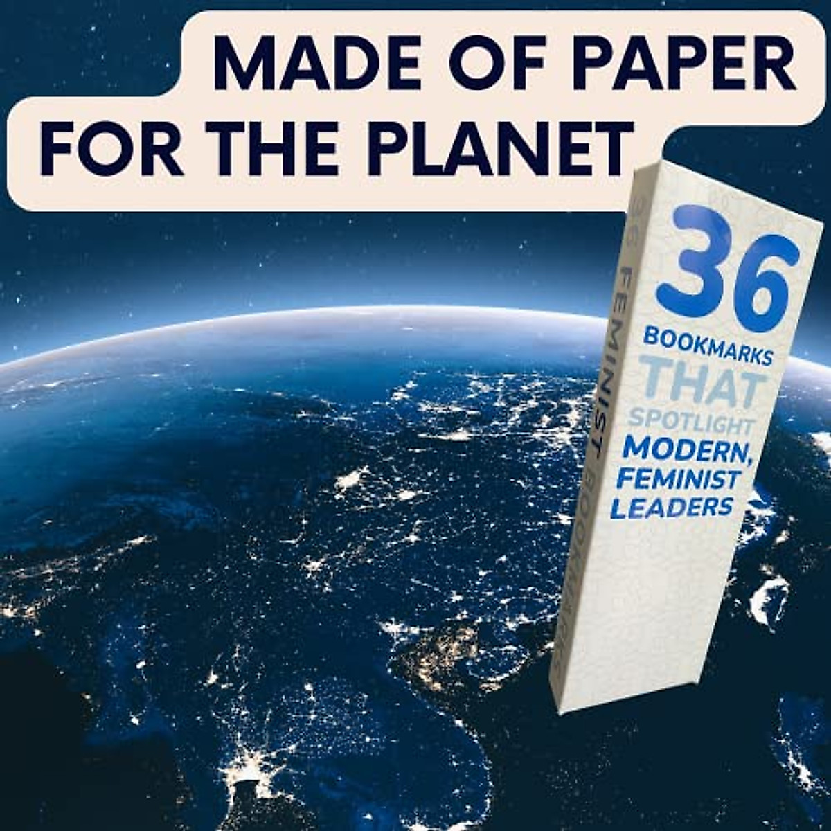 36-Pack of Feminist Leaders Paper Bookmarks. Perfect for Women, Girls and Feminists. These Cool, Cute, & Fun Book Marks Have Inspirational, Motivational Quotes by Ruth Bader Ginsburg, VP Harris, etc.