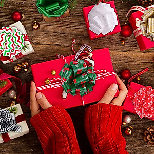 YUJUN 16PCS Christmas Wrap Gifts Pull Bows,Large Ribbon Bows Wrapping Accessory for Xmas Bouquet Basket Bottles Supplies Christmas Wrapping Decoration