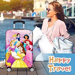 Midternal Suitcase Cover Luggage Covers Protector Carry On Cover Luggage Wraps for Suitcase Carry On Protector Cute Princess Luggage Sleeve Travel Suit Case Dust Cover for Suitcase 18-20 Inches