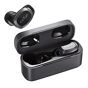 EarFun Wireless Earbuds Active Noise Cancelling Free Pro Bluetooth 5.2 Earbuds, in-Ear Headphones with 4 Mics, Clear Sound Deep Bass Earphones, Lightweight Fit, Low Latency, IPX5 Waterproof, 32Hrs
