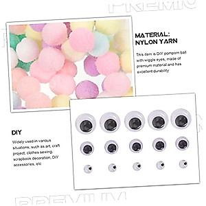 DIY Crafts Mini Pom Poms 2 Sets Handmade Fur Ball Puffer Ball Material Nylon Yarn Bulk Crafts