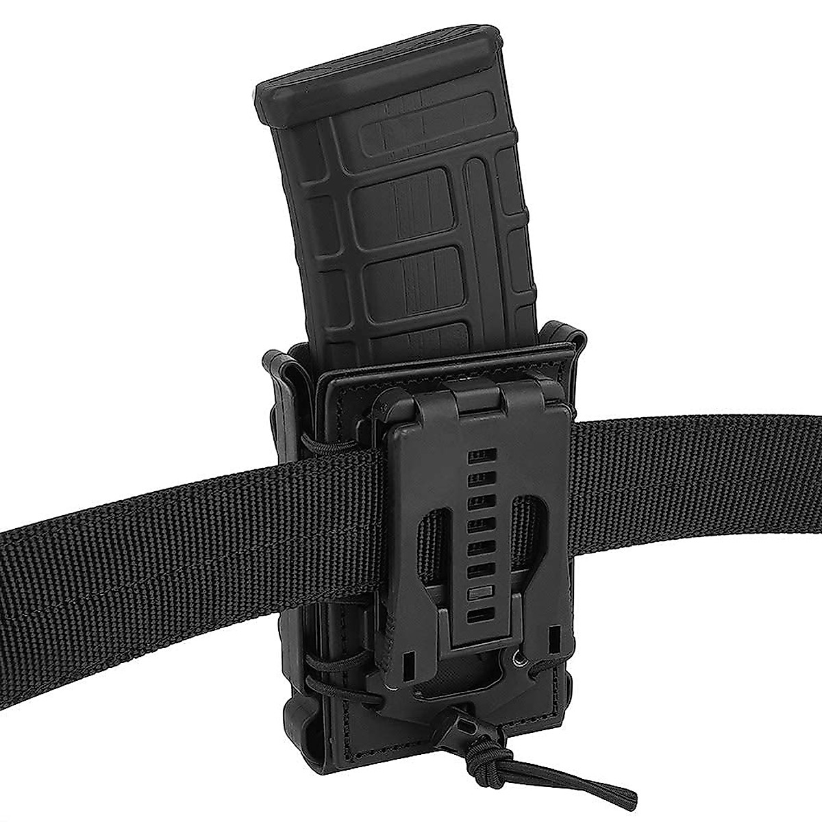 KRYDEX Magazine Pouch 5.56 with Belt Clip 7.62mm Open Top Mag Pouch (BK)