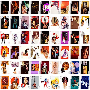 FLONZGIFT Spy Crime Fiction Playing Cards (Poker Deck 54 Cards All Different) Vintage Retro Magazine Covers Illustration Spies Agents Pulp Fiction