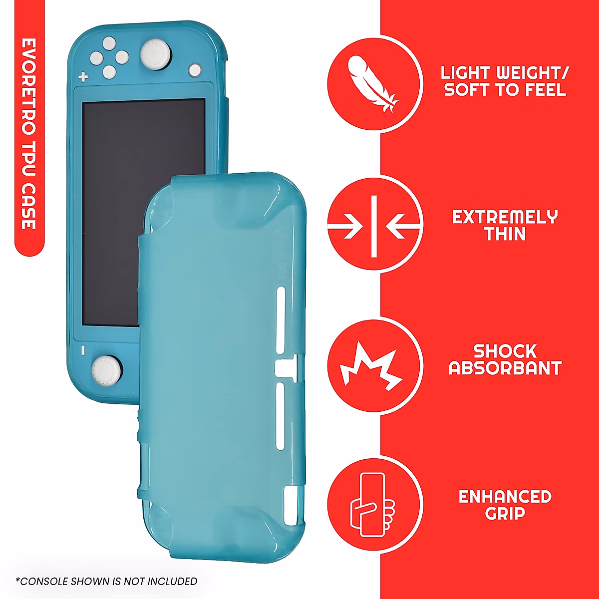EVORETRO Switch lite case accessories compatible with nintendo switch case lite, nintendo lite case with nintendo lite accessories for Pokemon Legend, Animal Crossing, Super Mario, Mario Kart
