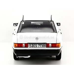 Norev NV183820 1:18 190E 1984-White Mercedes-Benz Collectable Model, Multi