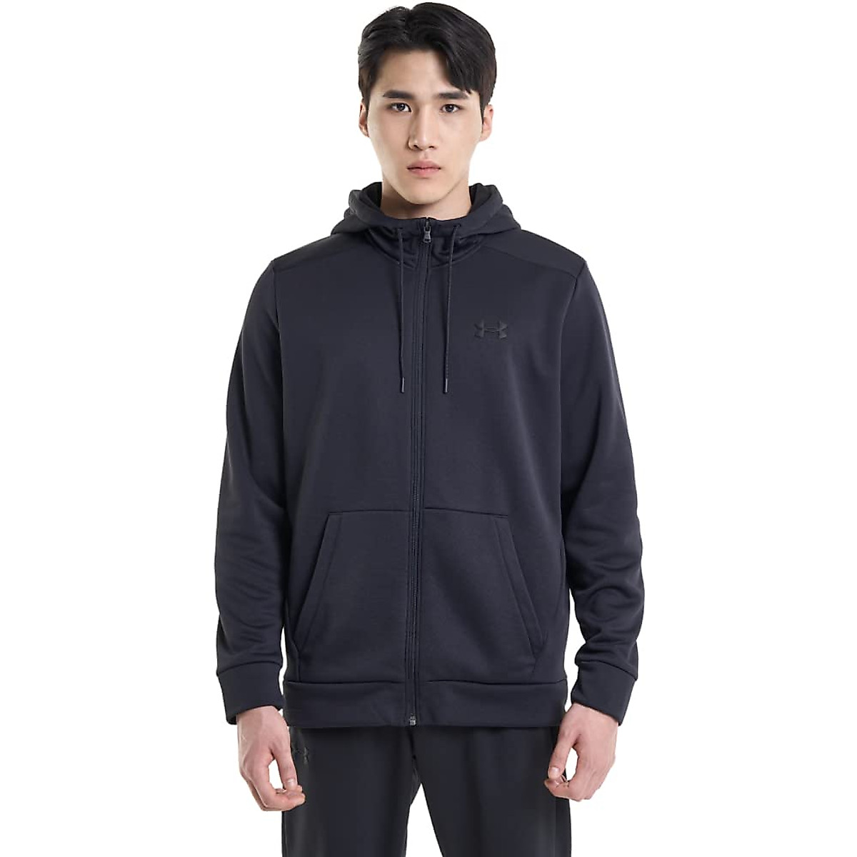 Under Armour Men's ArmourFleece Full Zip Hoodie, (001) Black / / Black, XX-Large