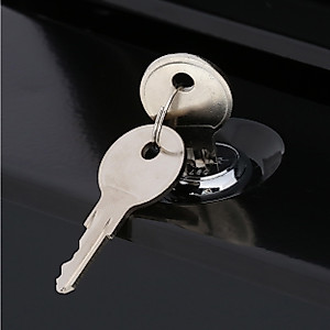 Architectural Mailboxes Designer Galvanized Steel, Locking Wall Mount Mailbox, Black with Satin Nickel