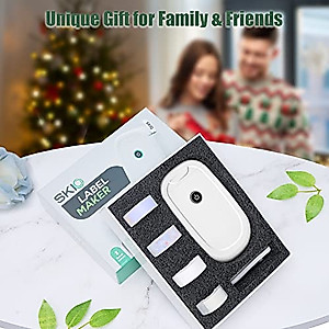 SKIO Label Makers, L11 Label Maker Machine with Tape, Portable Bluetooth Mini Label Printer for Labeling, Handheld Small Labeler Machine with Tape, Suitable for School Home Office Organization
