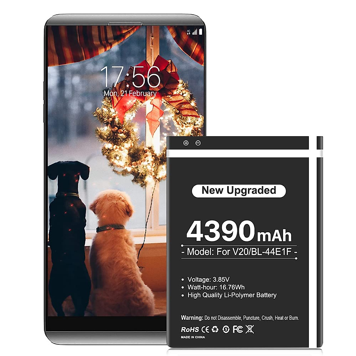 JDIRLDL Battery for LG V20, (2023 New Upgrade 0 Cycle LG V20 Battery Replacement for Lg V20,S996, H910, H918, VS995, LS997, VS995, H990T, H990N Dual, H990DS Dual, F200L | V20 Spare Battery