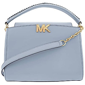 Michael Kors Karlie Medium Leather Satchel Bag - Pale Blue