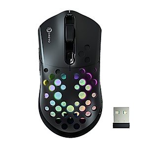 DREVO Owl Wireless RGB Gaming Mouse with 85G Lightweight, 2.4G Connectivity, 6 Programmable Buttons, PixArt PMW3325 Optical Sensor & Adjustable 6 Levels DPI