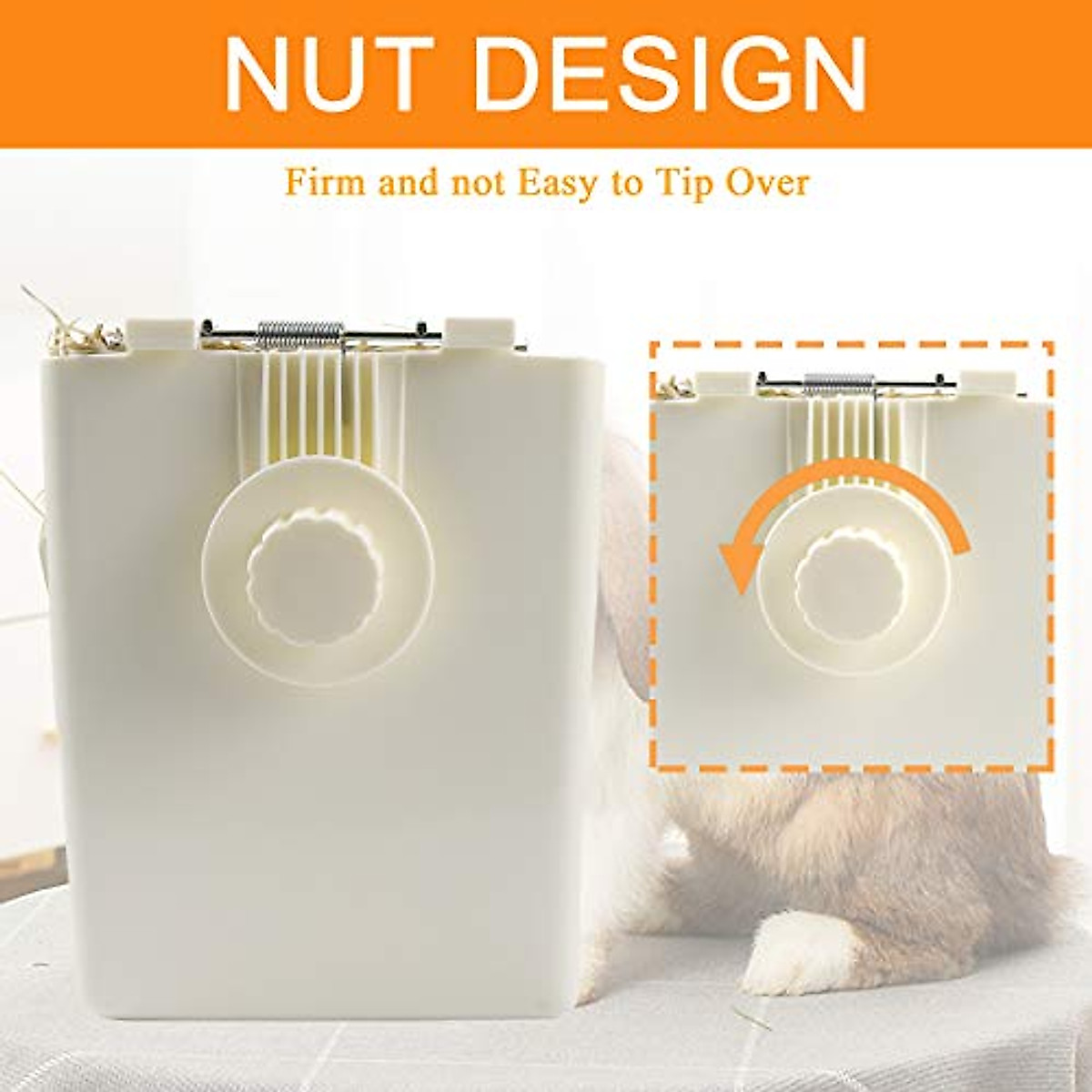 Rabbit Hay Feeder Food Dispenser/Rack Keep Hay, Alfalfa Clean & Fresh, Less Waste and Wess, Fit for Rabbits/Guinea Pig/Chinchilla and Other Small Animals by TOMOON