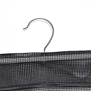 Mesh Laundry Hamper | Foldable Hanging Clothes Storage Basket - Machine Washable Door Hanging Laundry Bag with A Stainless Steel Hook for Cabin, College Dorm Use Huugy