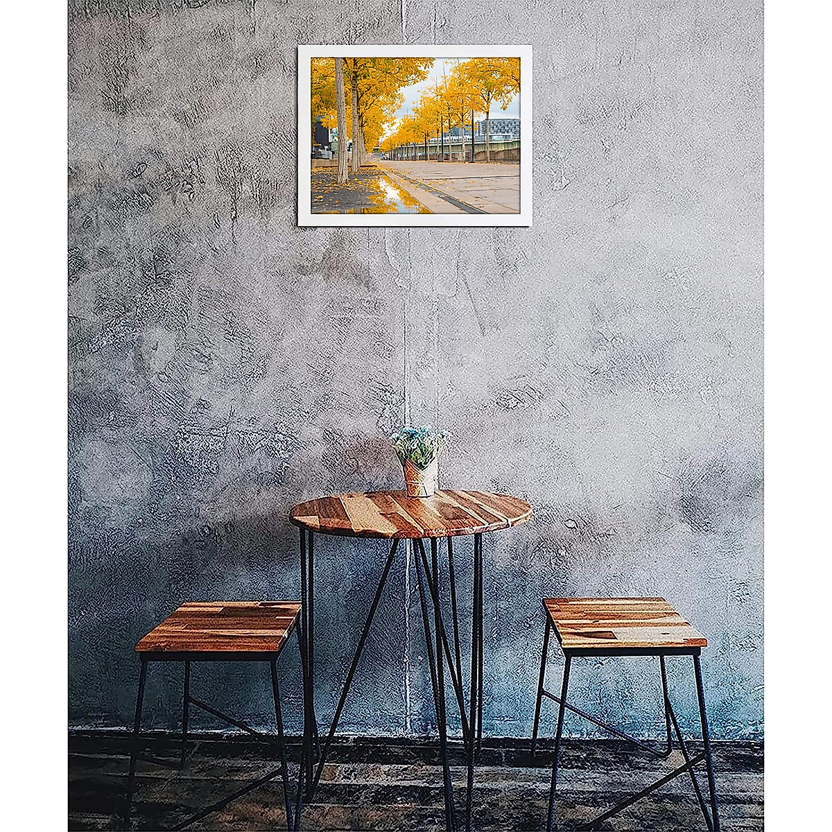 Golden State Art, Solid Wood 16x20 Wooden Picture Frame - for 16x20 Photos, 1-1/4-Inch Wide with Real Glass - Horizontal and Vertical Wall Display, Great for Engagement, Wedding, White, 1 Pack