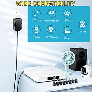 SoulBay 15W Universal AC Adapter 3V 4.5V 5V 6V 7.5V 9V 1500mA 12V 1250mA DC Switching Power Supply for CCTV Security IP Camera Keyboard Speaker Router Household Electronics, 12W Compatible