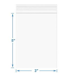 Somoga 100 PCS 3" x 5" Thick 4 Mil Clear Zip Poly Bags Plastic Reclosable Zip Seal Lock Bags Heavy-Duty Necklace Ring Coin Beads Jewelry Pill Zipper Bag