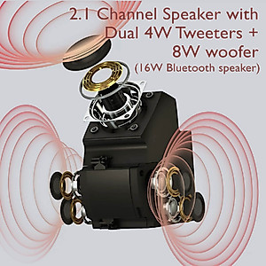 BenQ GV30 LED Portable Ceiling Projector with 135˚ Rotating Angle Projection | Extra Bass Bluetooth Speaker | Android TV 10 |Auto Focus & Vertical Keystone | WiFi |Chromecast & AirPlay | HDMI | USB-C