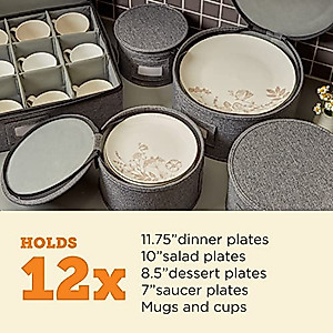 storageLAB Stemware Storage Cases (5 Piece Hard Shell Set for China Storage)