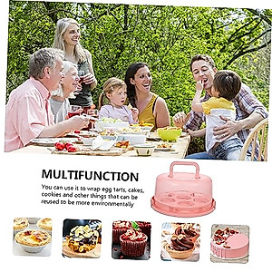 EXQUIMEUBLE portable cake box cupcake carriers cake packing holders refrigerator stand egg container cake carrier with lid and handle muffin pan Portable cupcake containers cupcake Transporter