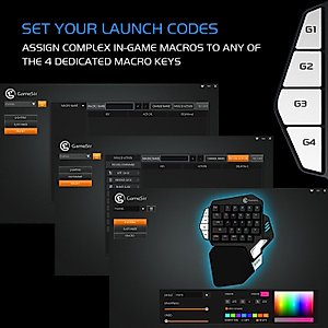 GameSir Mechanical Gaming Keyboard Z1 for PC/Mobile Phone, One-Handed Gaming Keypad with Macro Keys for FPS Game, RGB Backlighting, Anti-ghosting, Blue Key Switches, Built-in Battery(Red Switch)