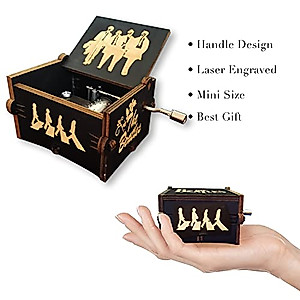 Beatles music box, wooden hand-cranked music box, wooden toys for star fans, gifts for boyfriends and kids, Valentine's Day, birthdays, Halloween and Christmas. (Beatles song)