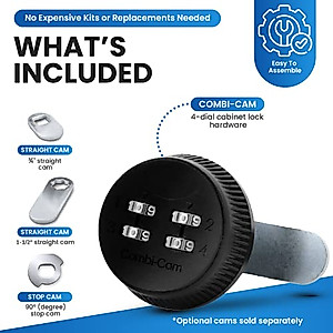 Combi-Cam FJM Security 7803S-Black, 1 Pack, Black